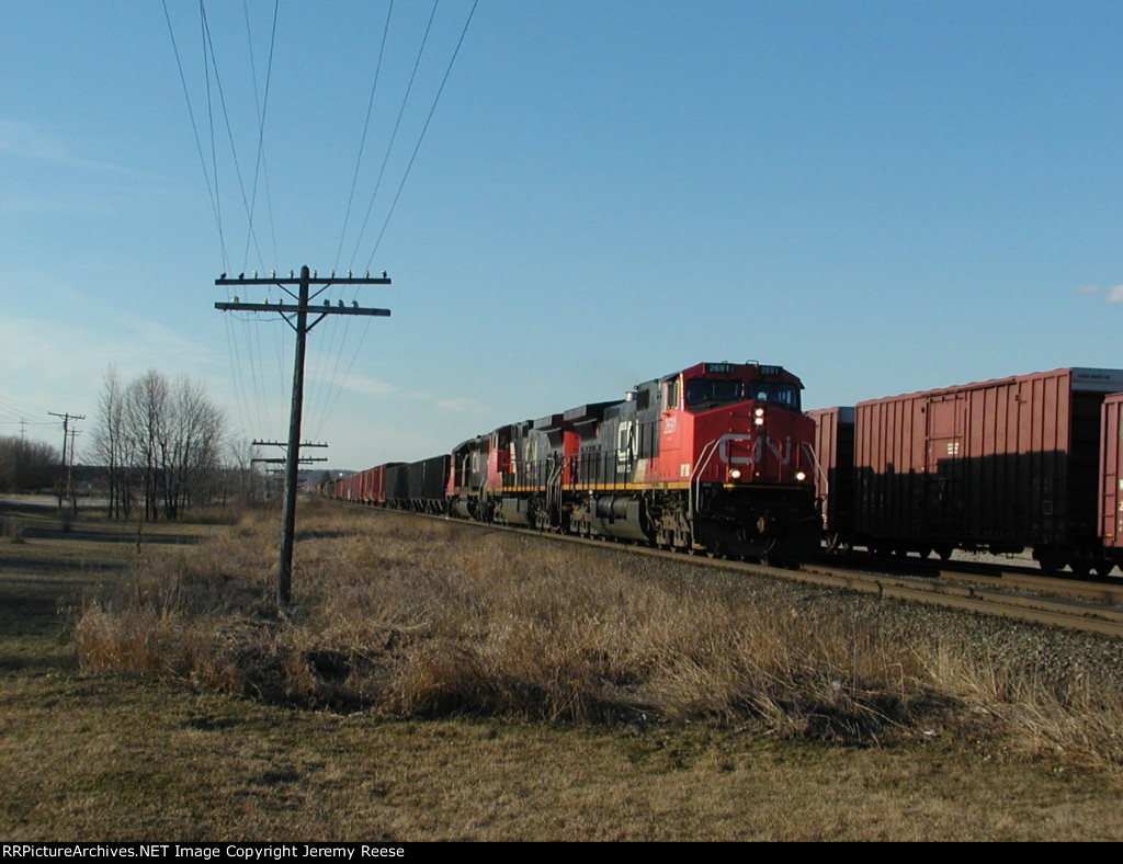 CN 2691 southbound on the mainline